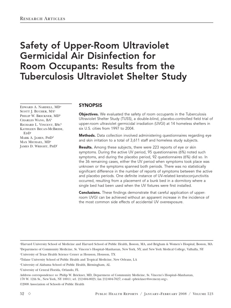 Nardel Luz UV en Refugios Estudio de Seguridad 2008 | PDF | Ultraviolet