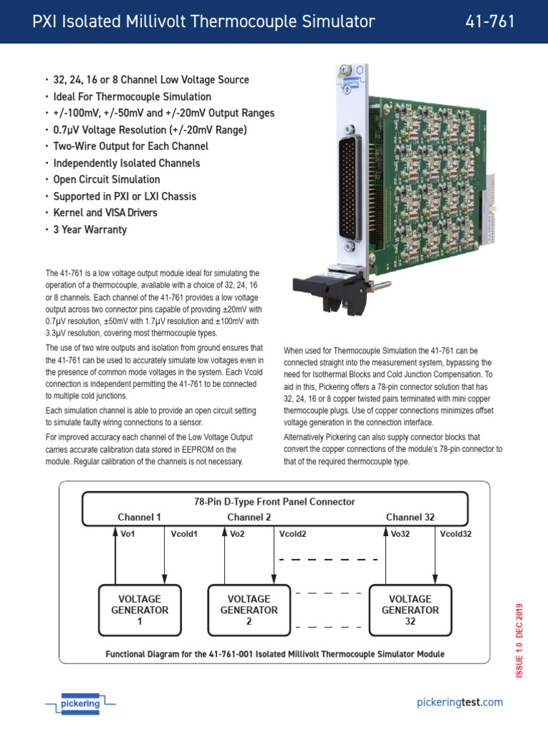 78-Pin D-Type Front Panel Connector Channel 2 Channel 32 Channel 1 ...