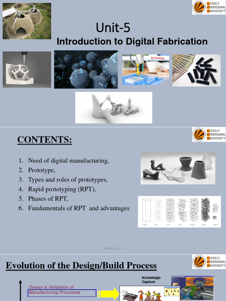 Unit 5part A | PDF | Computer Aided Design | Prototype