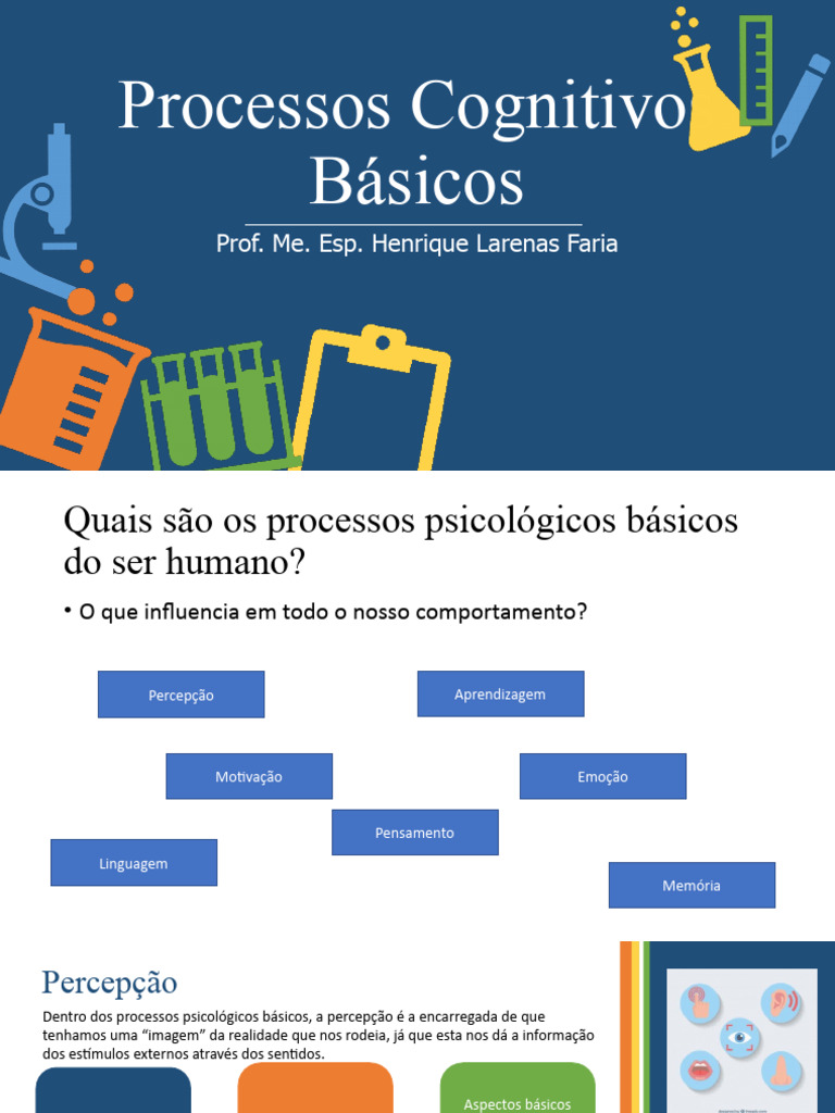 Aula 5 - Processos Cognitivos B Sicos | PDF | Pensamento | Aprendizado