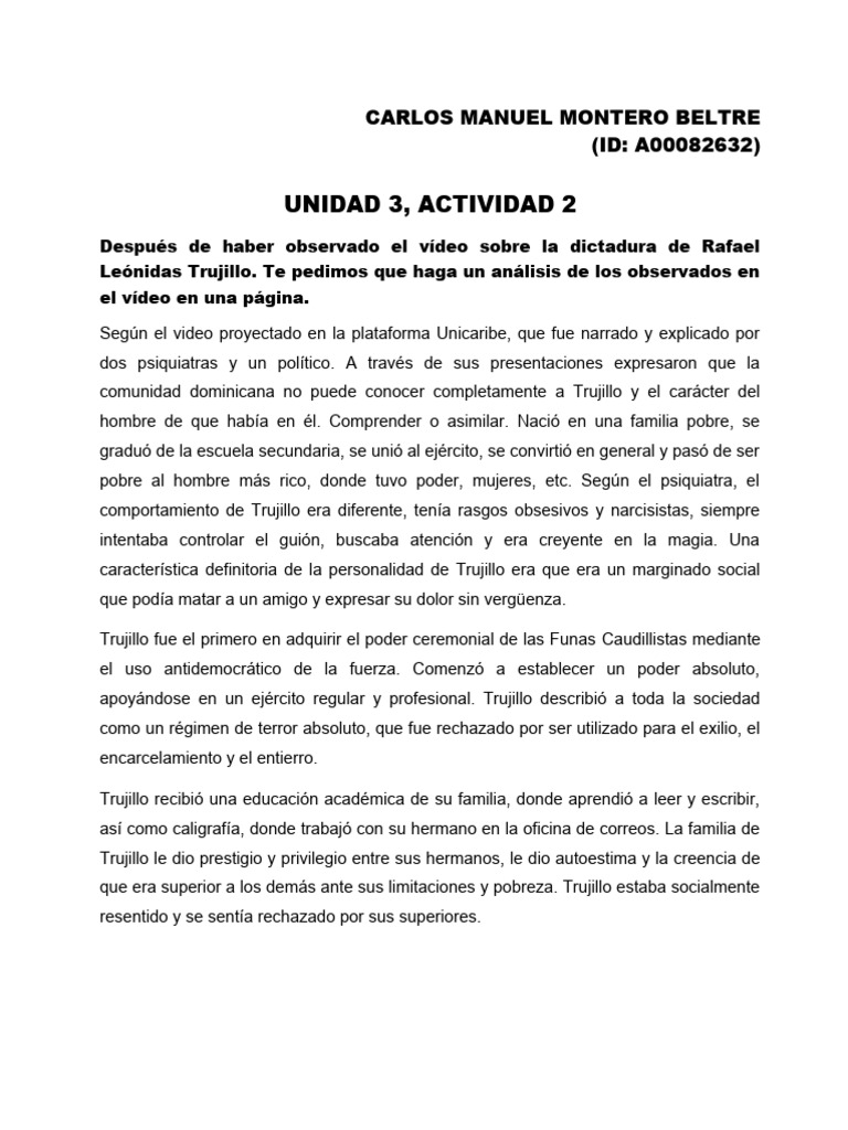 Unidad 3, Actividad 2 | PDF