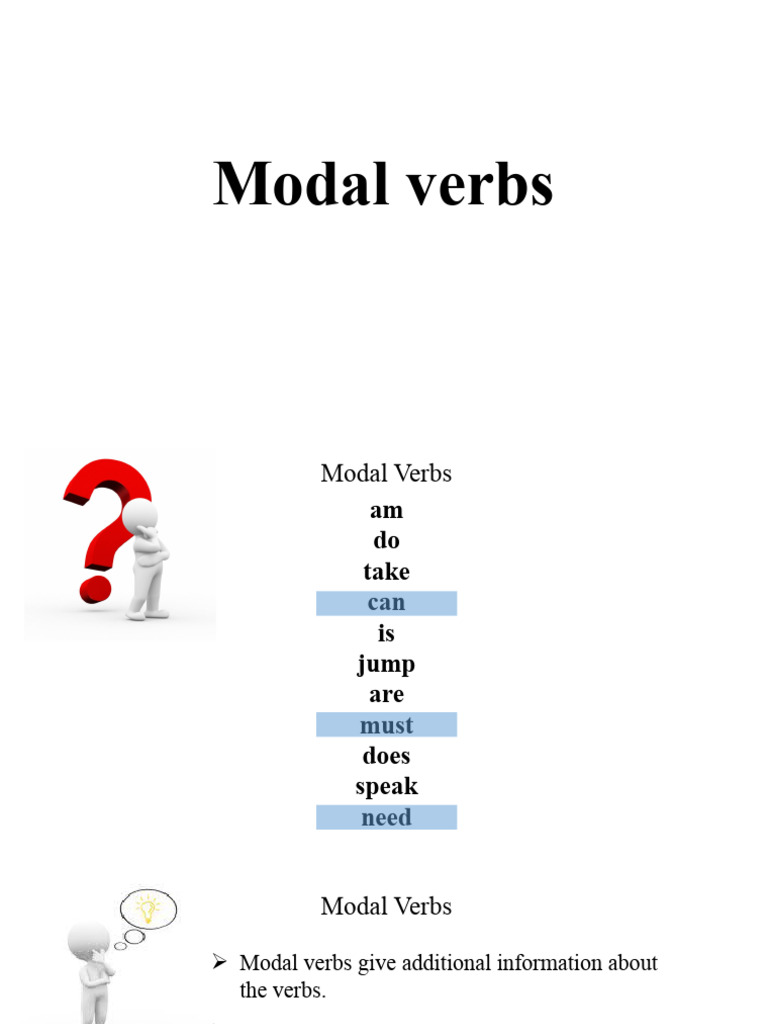 Modal Verbs Usage Guide | PDF | Verb | English Language