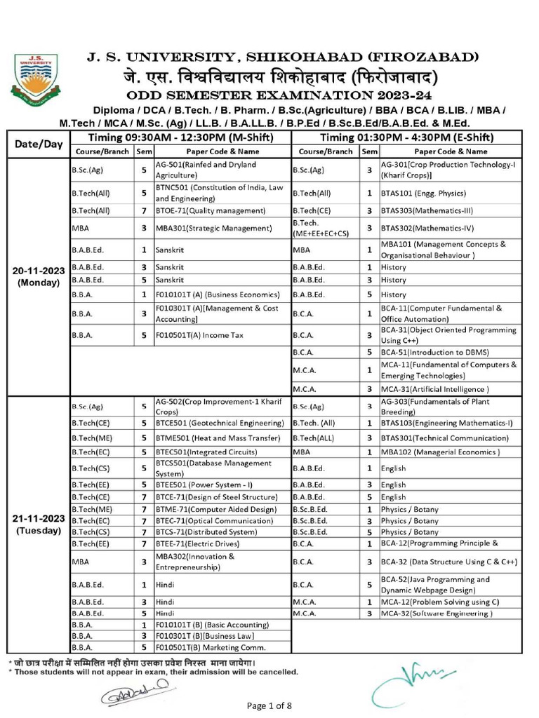Odd Sem 2023-24 (1) | PDF