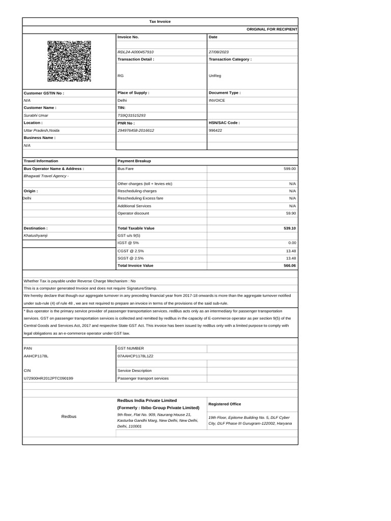 Proof of GST | PDF | Invoice | Government Finances