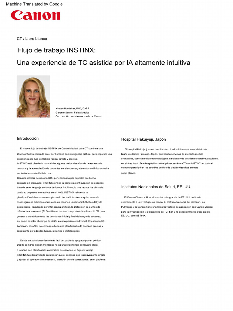 Flujo de trabajo INSTINX para CT | PDF | Inteligencia artificial | Inteligencia (IA) y semántica
