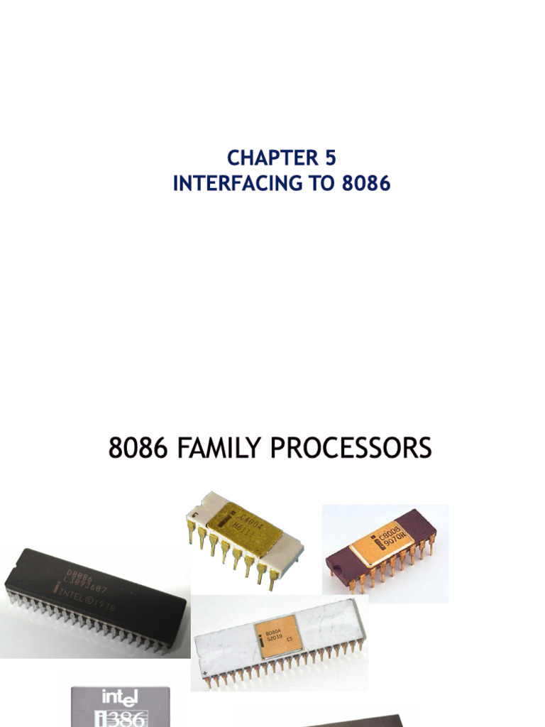 Chapter 5 Interfacing To 8086 | PDF | Input/Output | Manufactured Goods