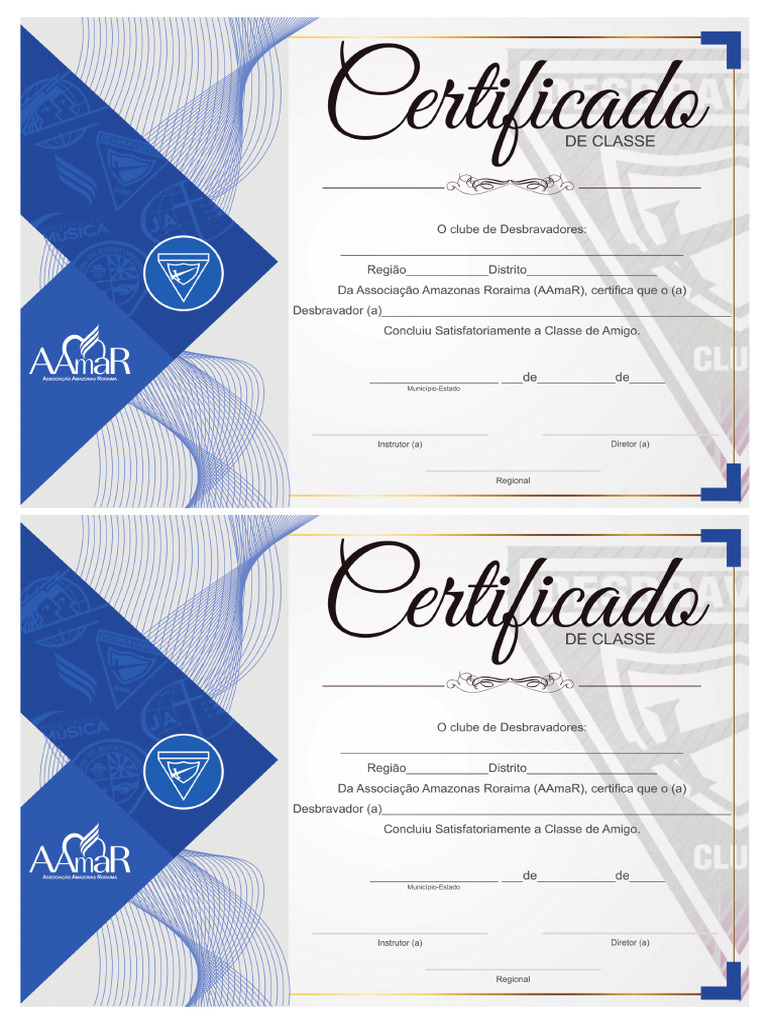 Certificado Classe de Amigo | PDF