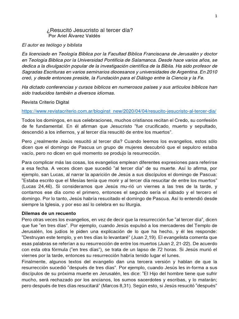 Ariel Álvarez Valdés - Resucitó Jesucristo Al Tercer Día | Descargar ...