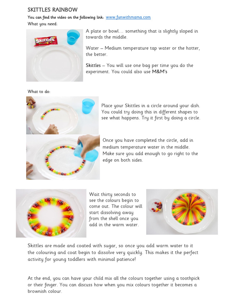 f1 Skittles Rainbow Experiment Week 2 Friday 3.04.20 | PDF