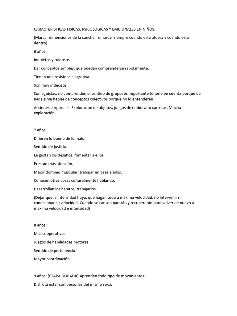 CARACTERISTICAS FISICAS | PDF