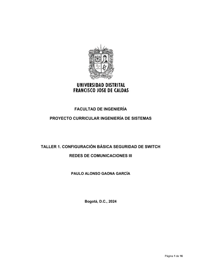 Taller 1 - Seg Switch Port Security SSH | PDF | Dirección IP ... Taller 1 - Seg Switch Port Security SSH | PDF | Dirección IP ...