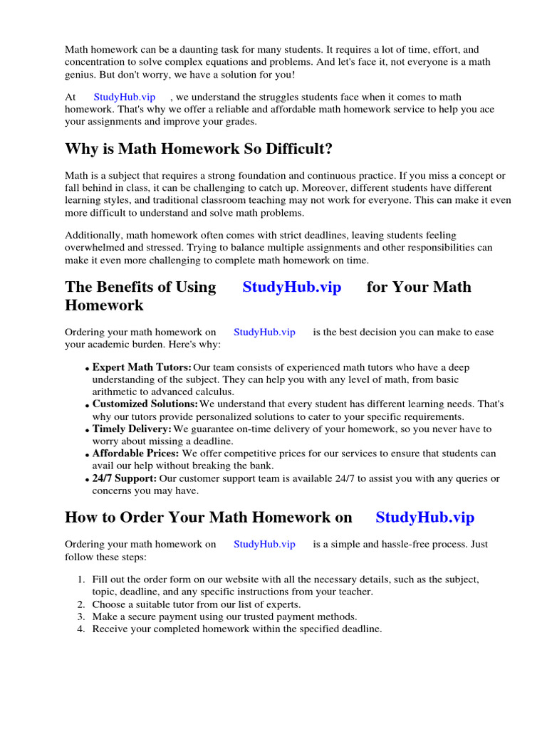 I Will Do Your Math Homework | PDF | Mathematics | Homework