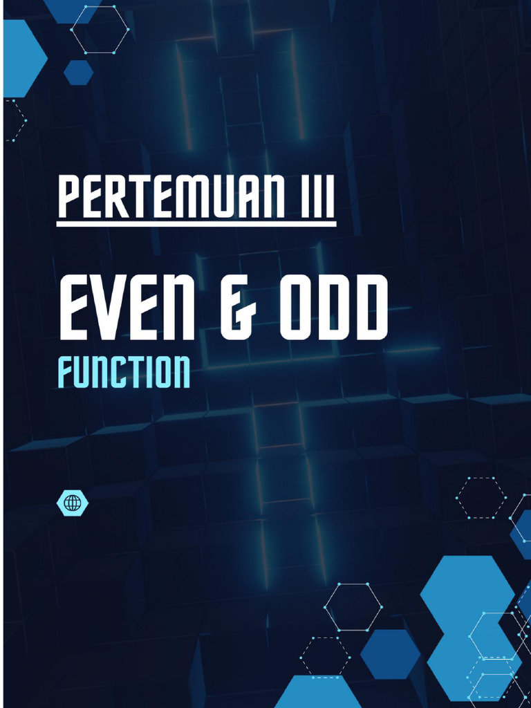 Pertemuan Iii Even and Odd Functions | PDF | Trigonometric Functions | Function (Mathematics)
