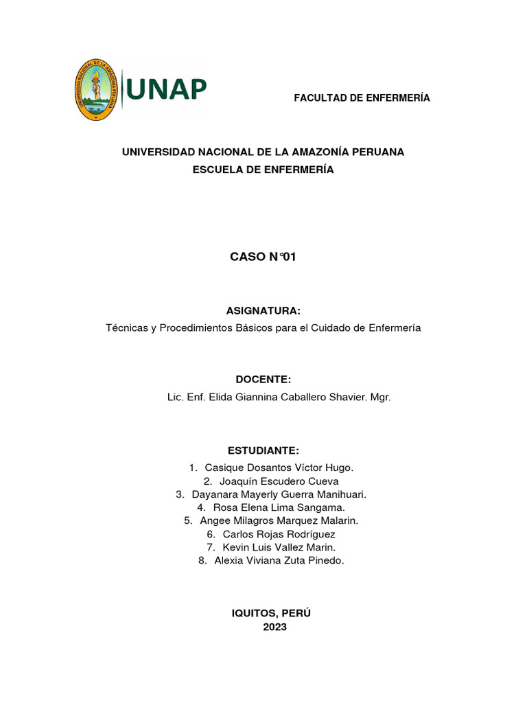 CASO N° 01 | PDF | Sangre | Transfusión de sangre