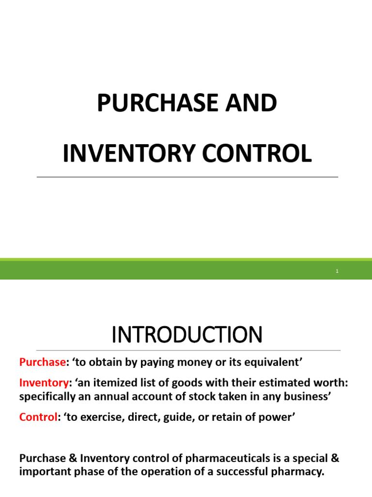 Inventory | Download Free PDF | Procurement | Inventory