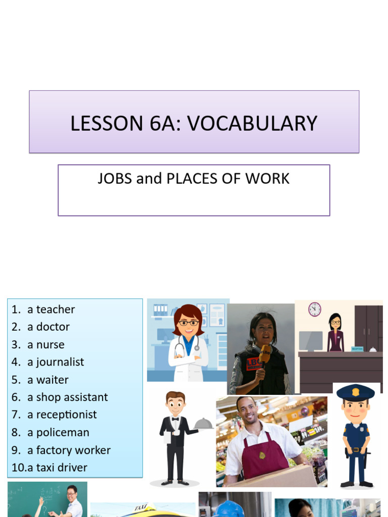 Jobs and Workplaces Vocabulary Guide | PDF | Language Arts & Discipline