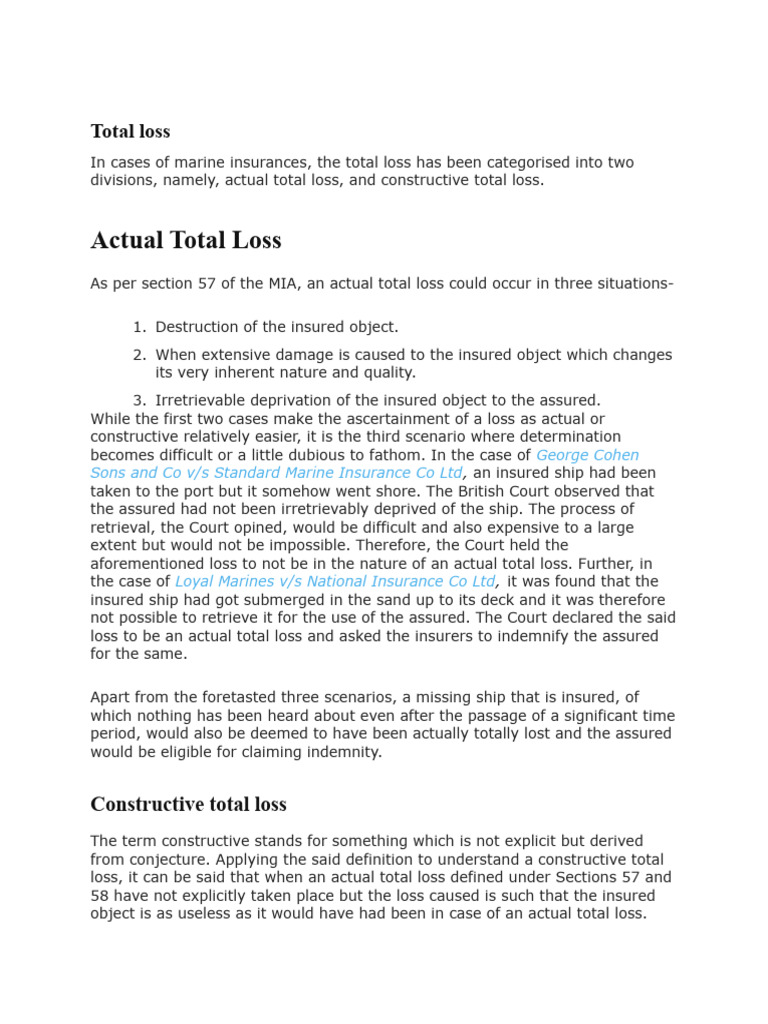 Actual Loss and Constructive Loss | PDF | Justice | Crime & Violence