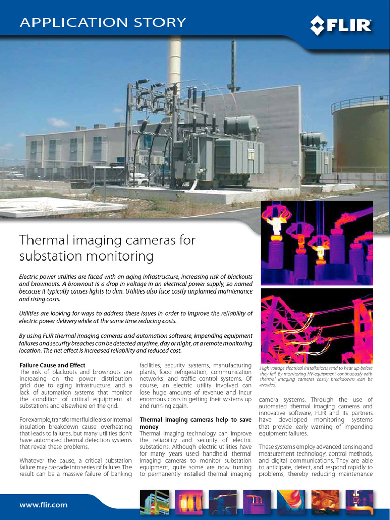 FLIR - substation monitoring | PDF | Electrical Substation | Thermography