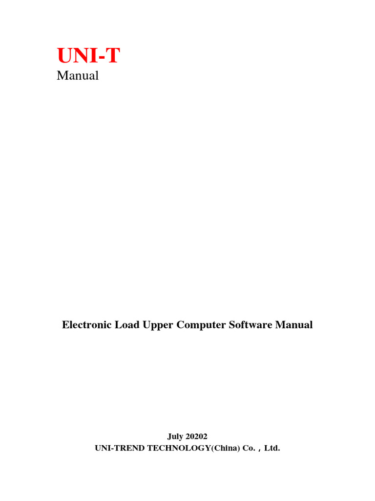Electronic Load Upper Computer Software - Manual | PDF | Software | Computing