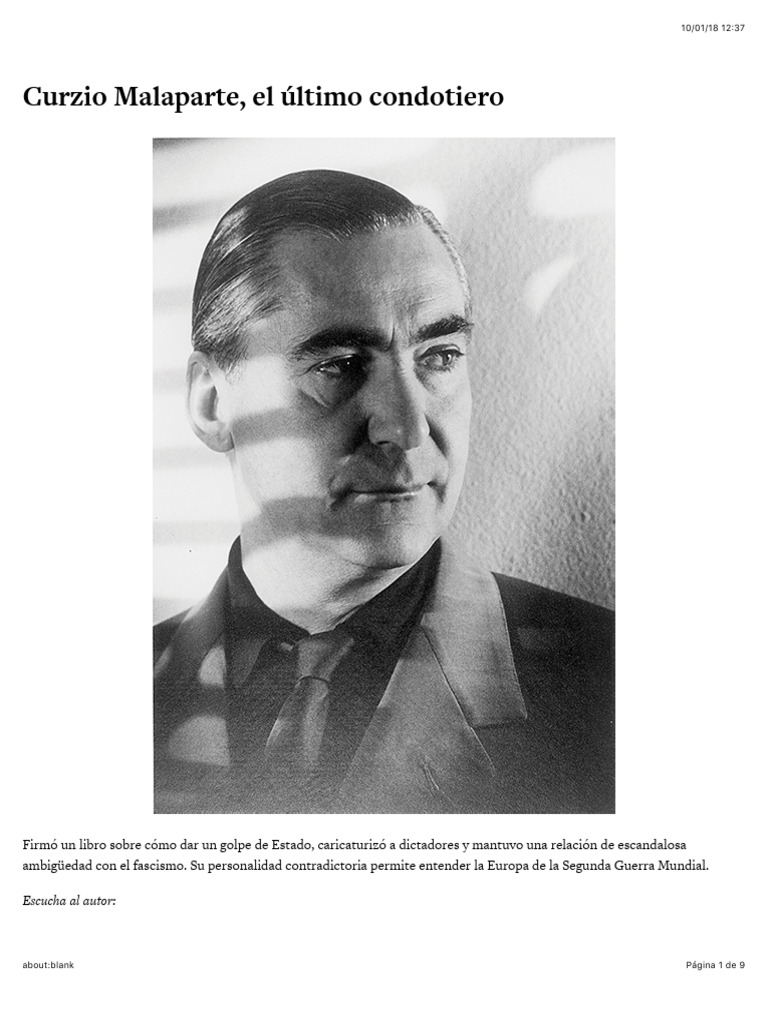 Christopher Dominguez Michel Malaparte | PDF | Benito Mussolini | Fascismo