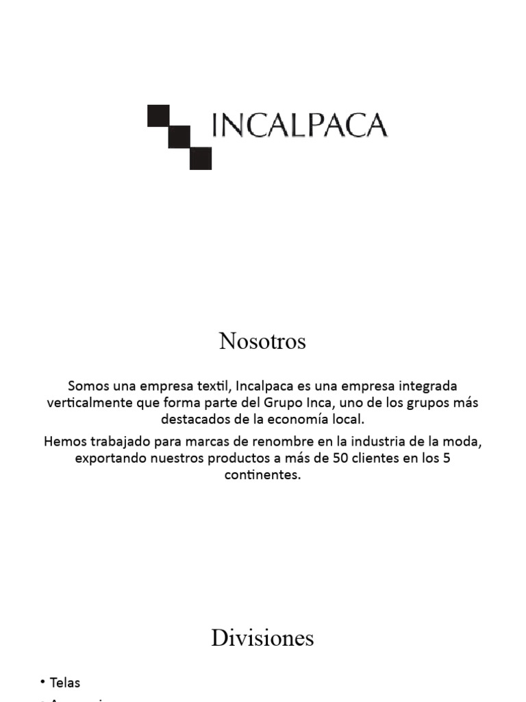 Incalpaca | PDF | Textiles | Business