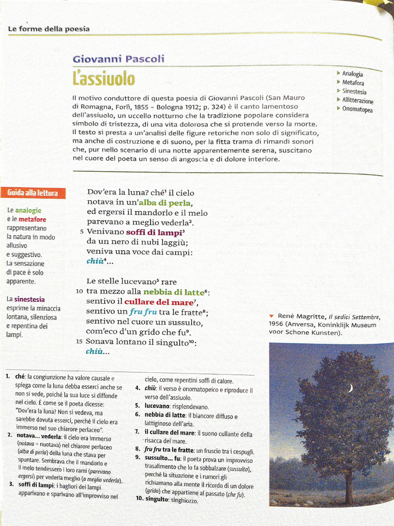 Pascoli Assiuolo | PDF