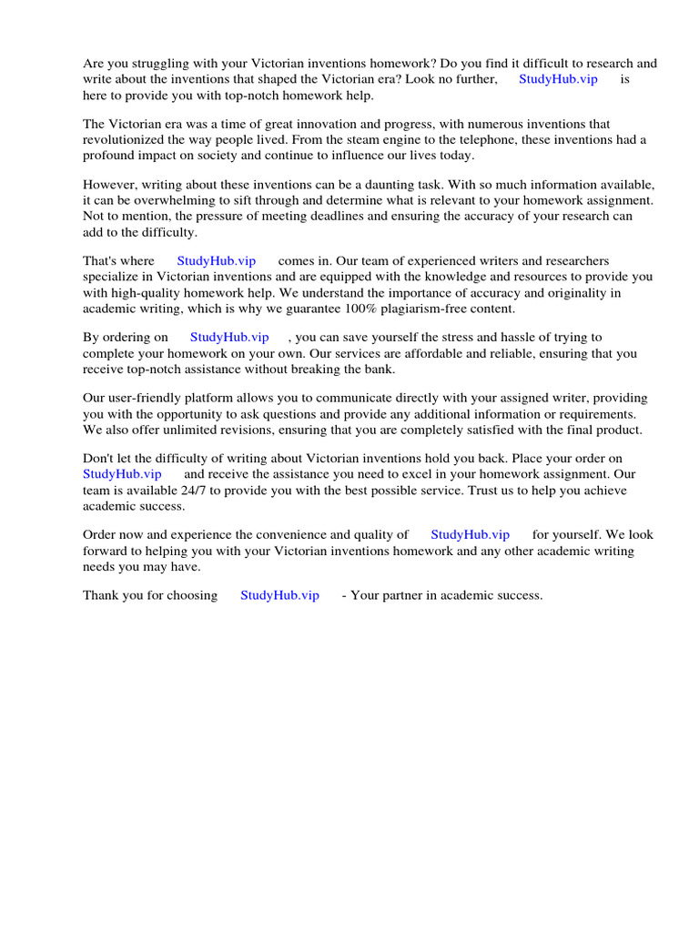 Victorian Inventions Homework Help | PDF | Invention | Worksheet