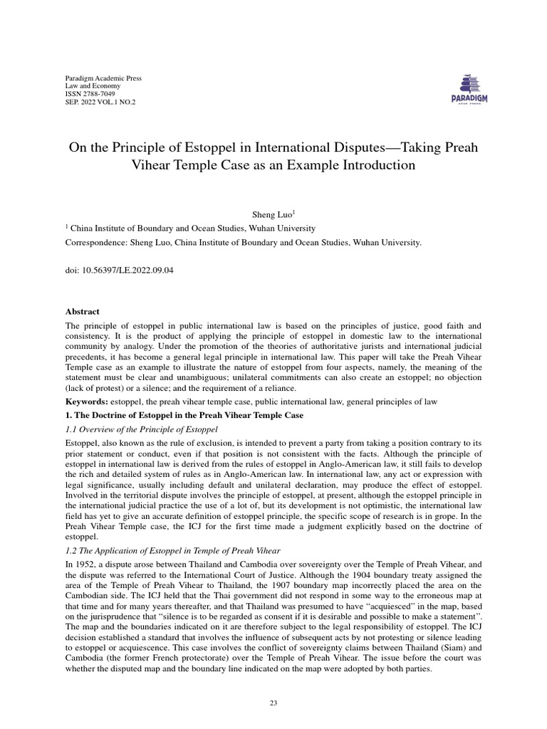 Paradigm LE+Vol+1.+No+2-04 | PDF | Estoppel | International Law