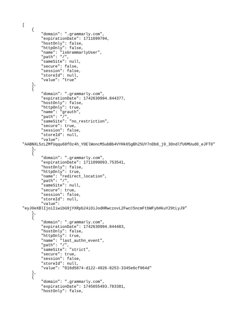 Grammarly Cookies | PDF