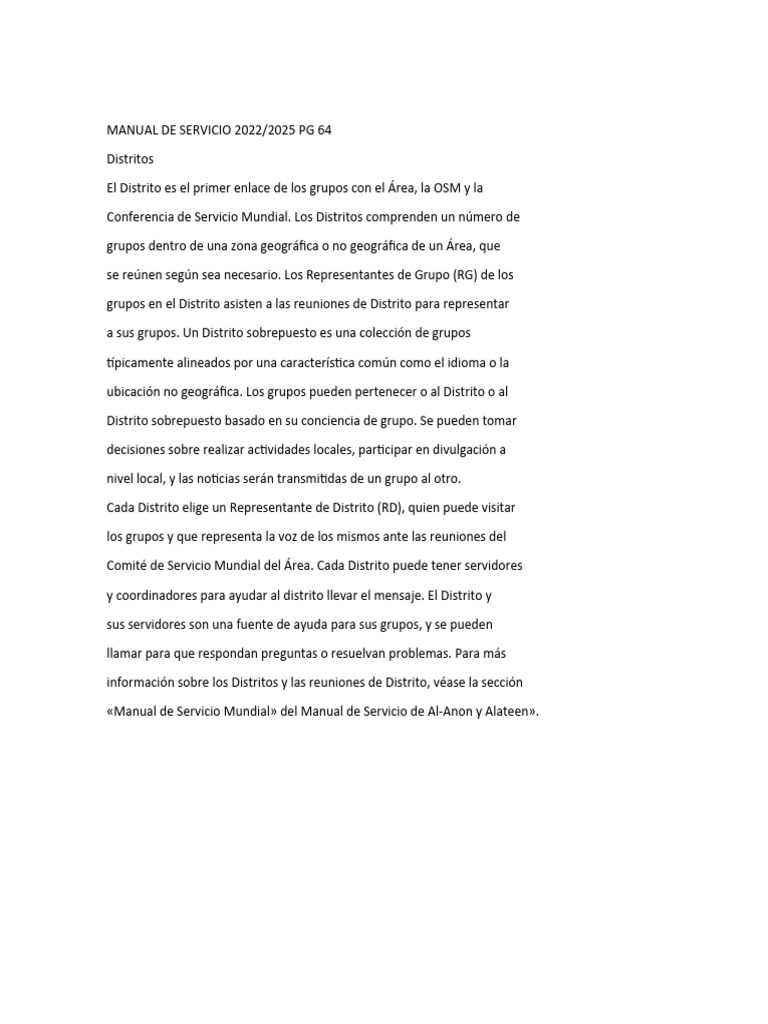 Que Es Un Distrito | PDF