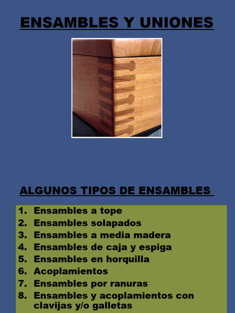 Tipos de Ensambles en Mecanizado | PDF | Hogar, jardinería y bricolaje