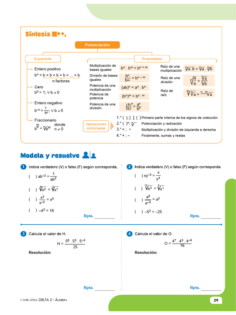 Potenciacion - Eje | PDF | Multiplicación | Lógica matemática