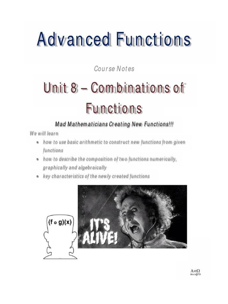 Ch8 Combinations Of Functions Download Free Pdf Function Mathematics Multiplication