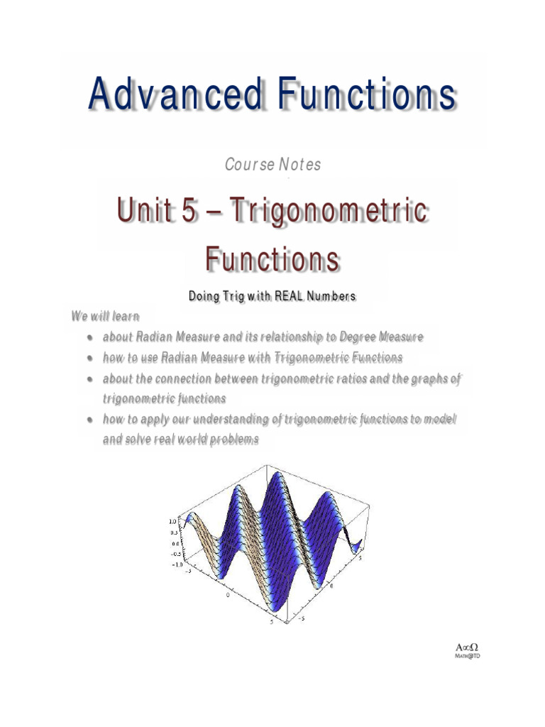 CH5 - Trigonometric Functions | PDF | Trigonometric Functions | Trigonometry