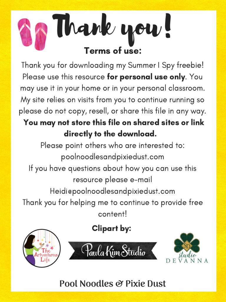 Summer I Spy Coloring Pages Pool Noodles Pixie Dust | PDF