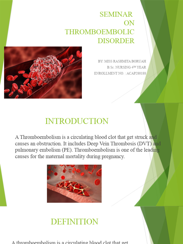 Thromboembolic Disorder | PDF | Thrombosis | Embolism