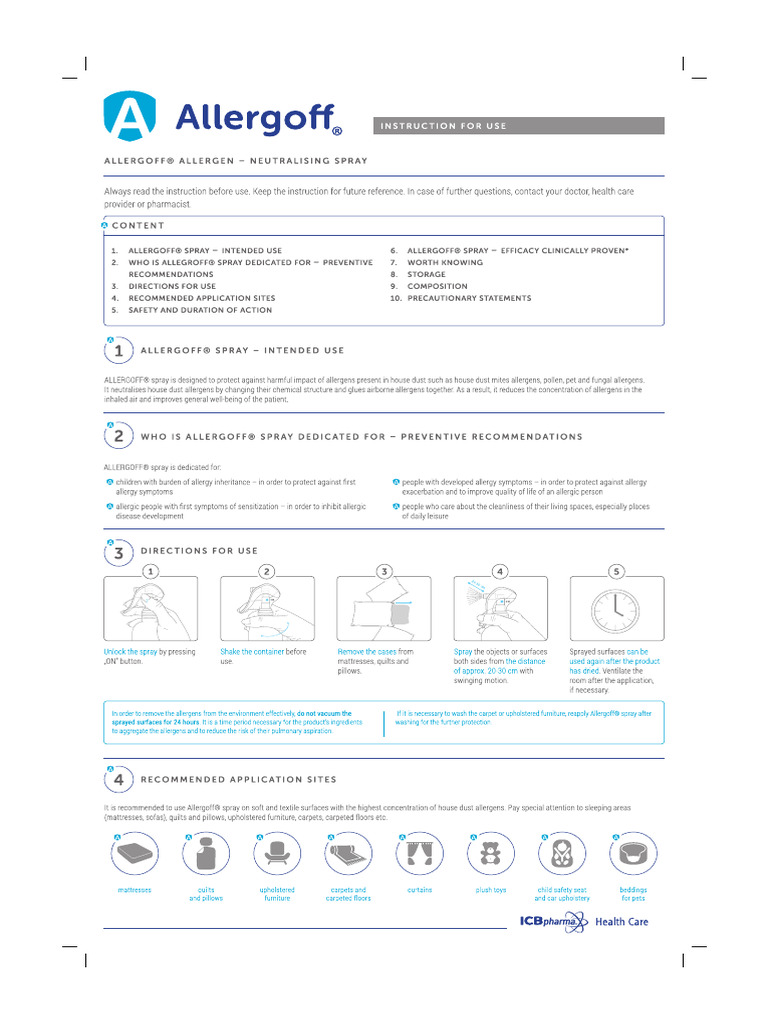 Allergoff Spray - 400ML | PDF