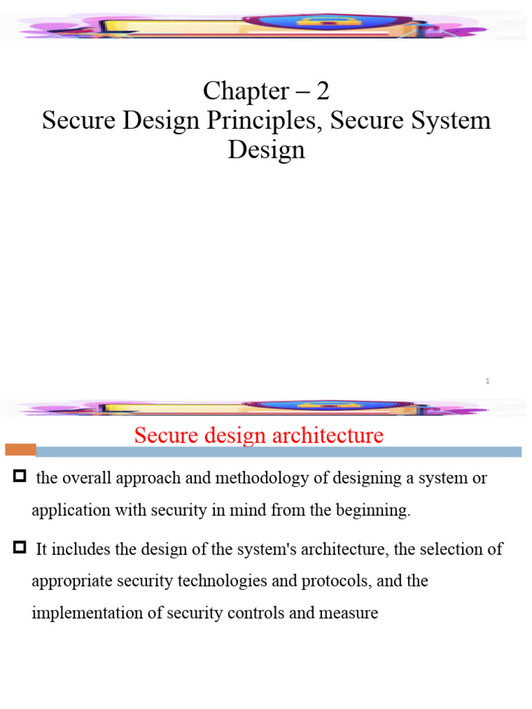Chapter 2 Secure Desing and Principle | PDF | Information Security ...