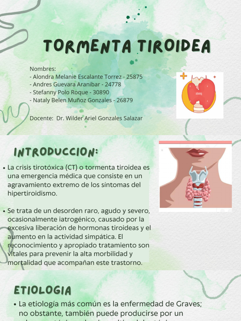 Tormenta Tiroidea | Descargar gratis PDF | Hipertiroidismo | Tiroides