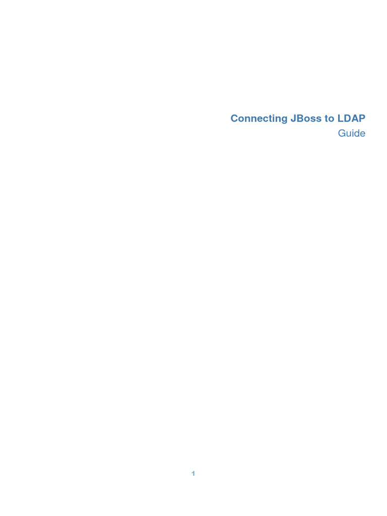 Connecting JBoss To LDAP Guide | PDF | Active Directory | Public Key ...