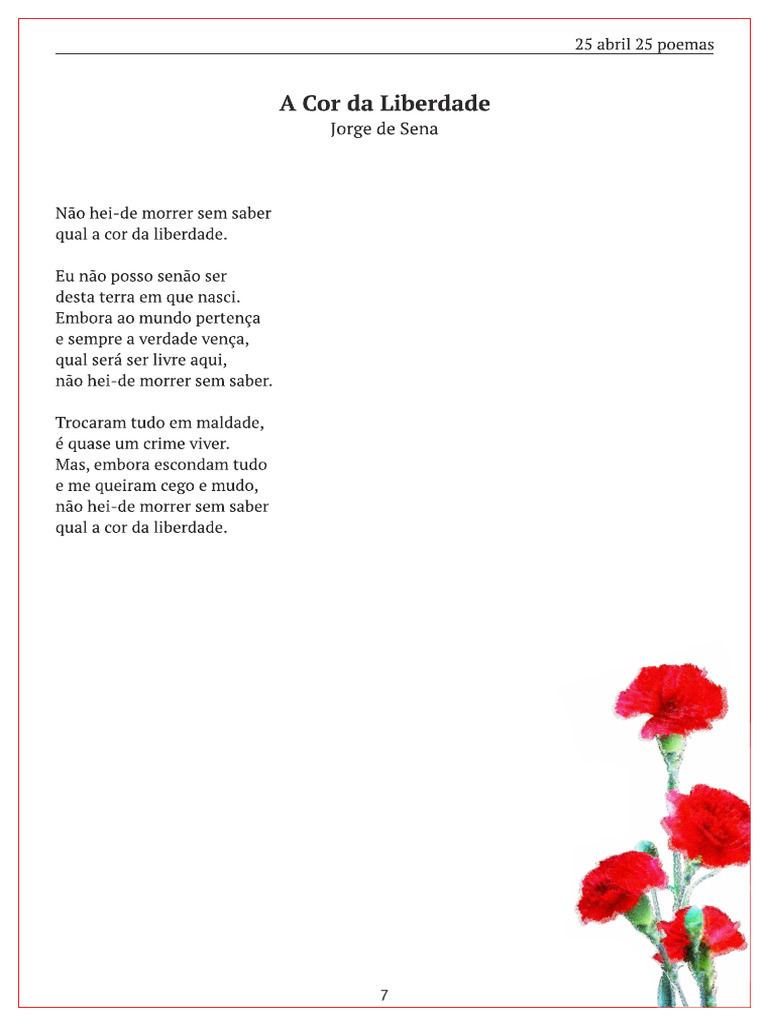 Poema a cor da liberdade | PDF