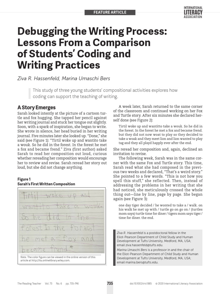 Debugging The Writing Process - Lessons From A Comparison of Students ...