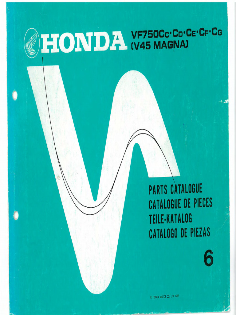 Honda VF 750 C Magna - Parts Manual - 1982-1984 - #3091 | PDF