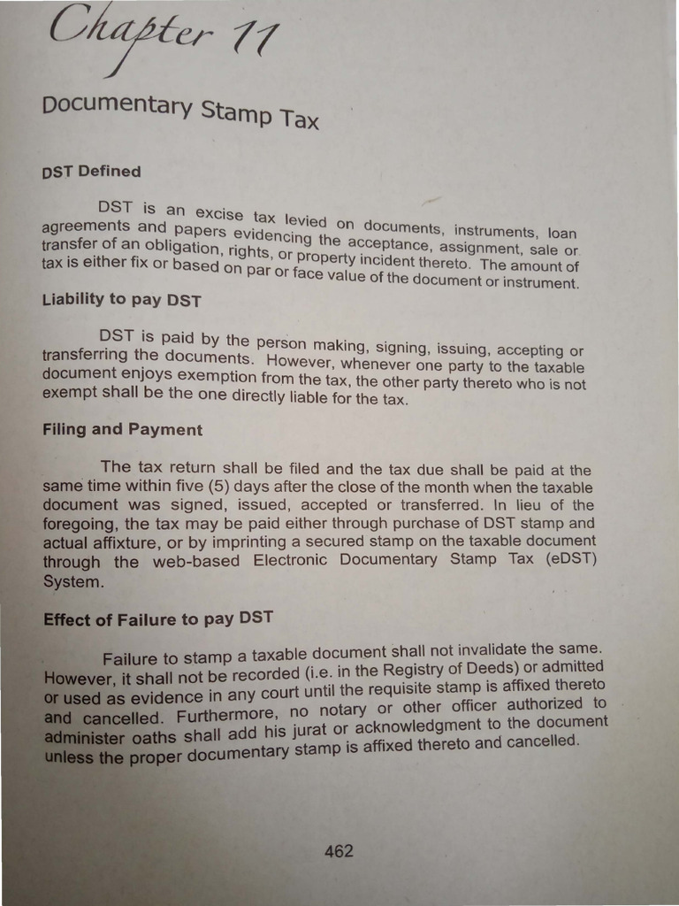 Chapter 11 Documentary Stamp Tax | PDF | Taxes | Stocks