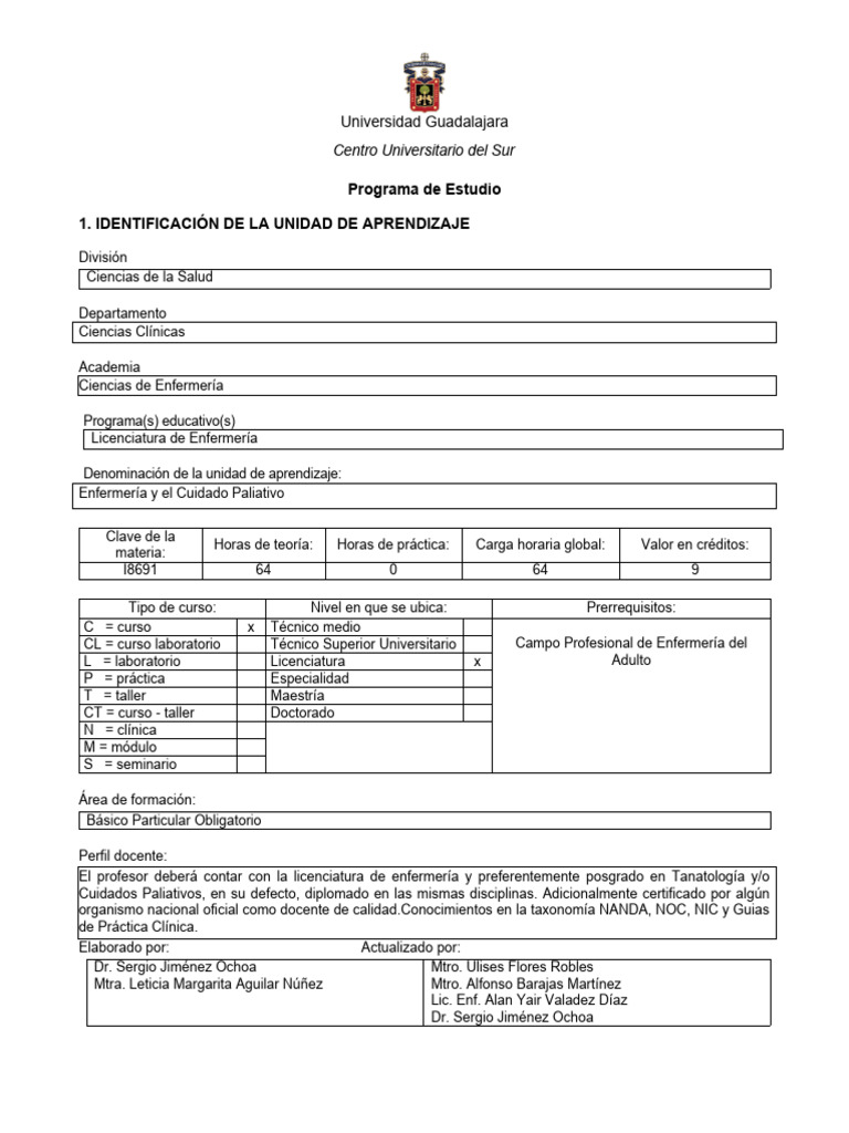 Enfermería Y El Cuidado Paliativo Pdf Cuidados Paliativos Enfermería