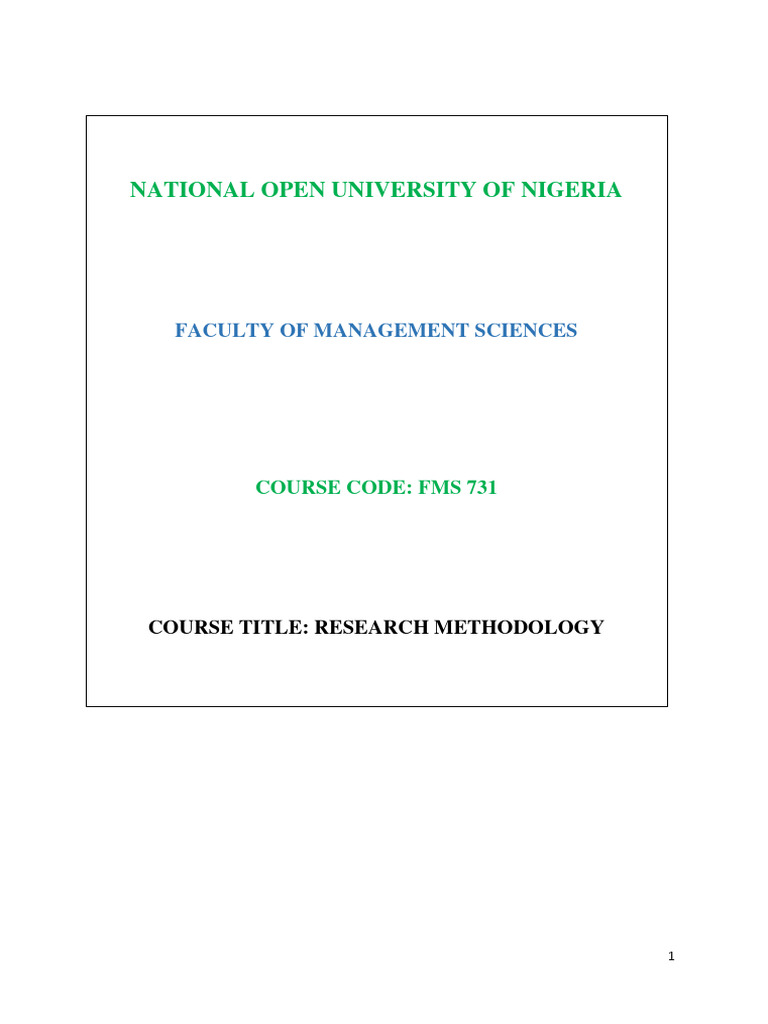 Fms731 Research Methodology | PDF | Survey Methodology | Knowledge