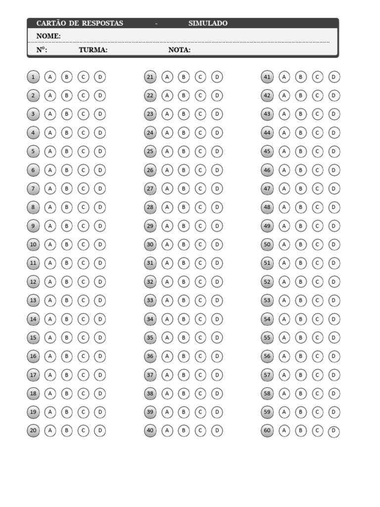 Gabarito Modelo | PDF