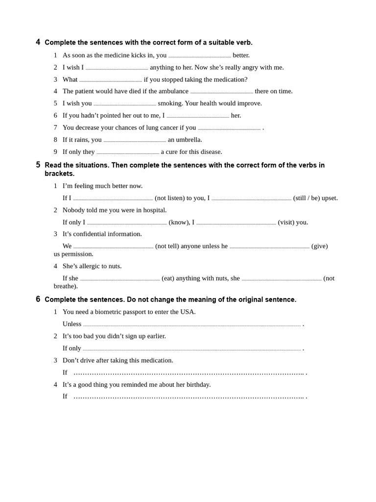 More Practice Conditionals Pdf