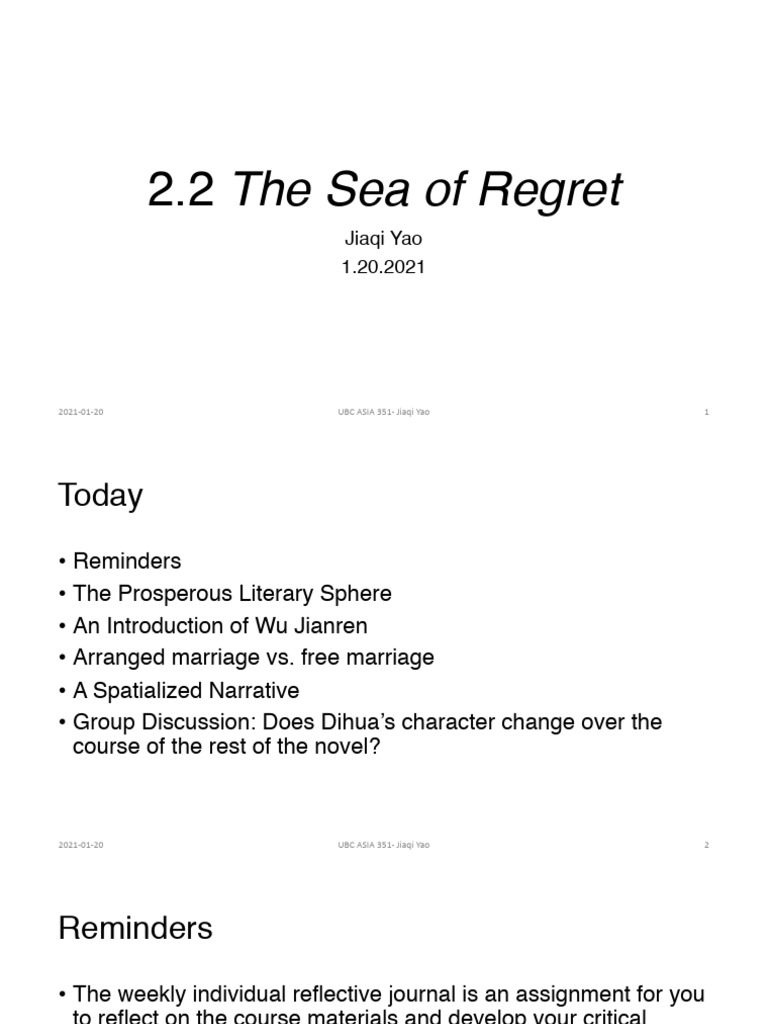2.2 The Sea of Regret | PDF | China | World Politics