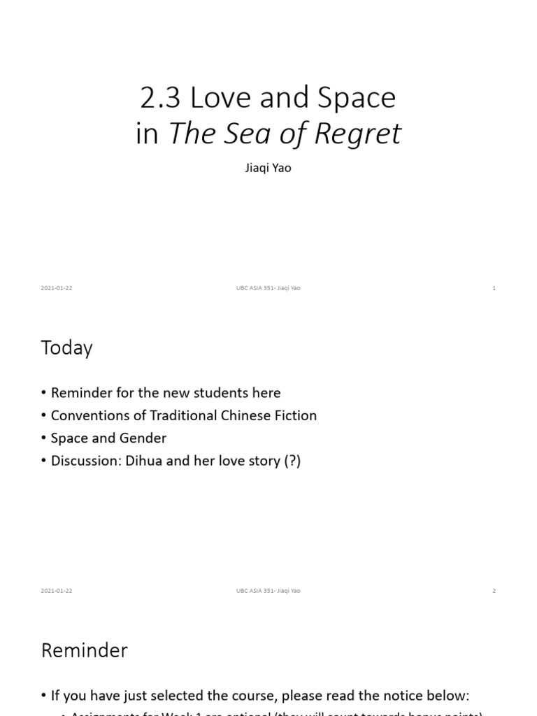 2.3 The Sea of Regret | PDF